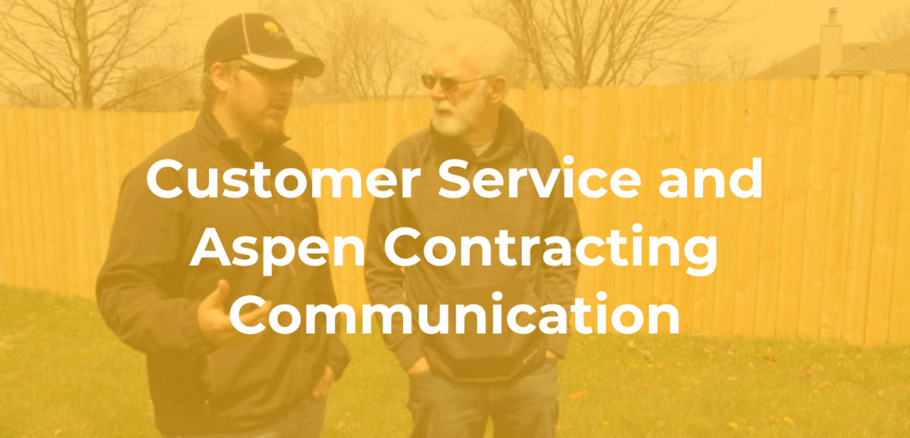 Aspen Contracting Communication- Aspen Contracting